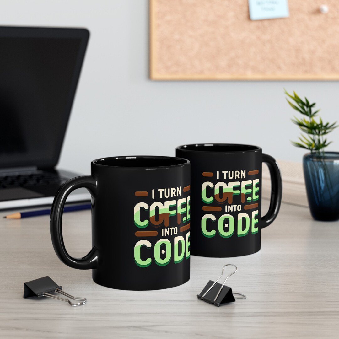 I Turn Coffee Into Code ICT Themed Mug 2 - Etsy