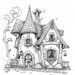 35 Printable Coloring Pages of Fantasy Houses, Coloring Pages for ...