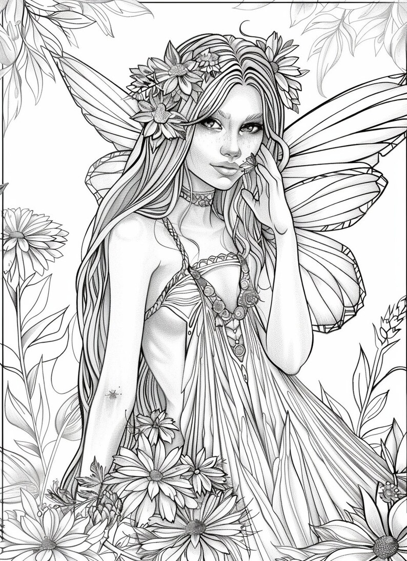 35 Abstract Fairies Coloring Page, Adults Coloring Pages, Cute Kids ...