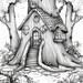 35 Printable Coloring Pages Fantasy Houses Trees, Coloring Pages for ...