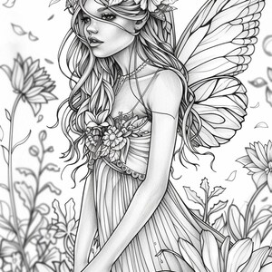 35 Abstract Fairies Coloring Page, Adults Coloring Pages, Cute Kids ...