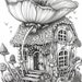 35 Printable Coloring Pages Fantasy Houses Flowers, Coloring Pages for ...