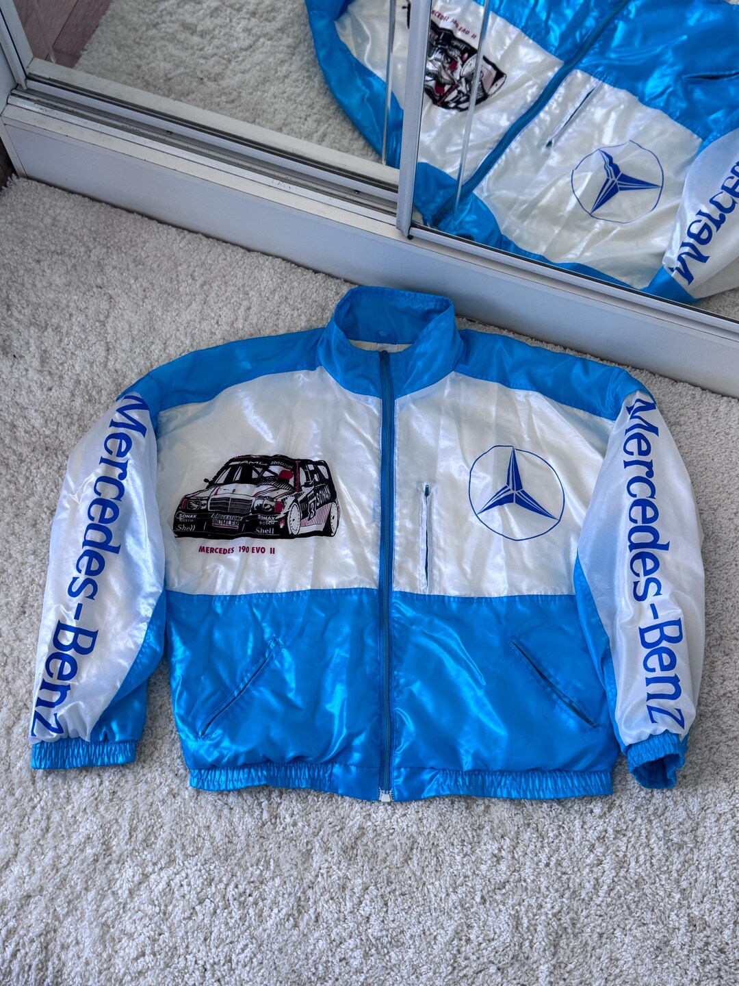 Extra RARE Vintage Mercedes-benz Racing Bomber Jacket 80-90s DTM Style ...