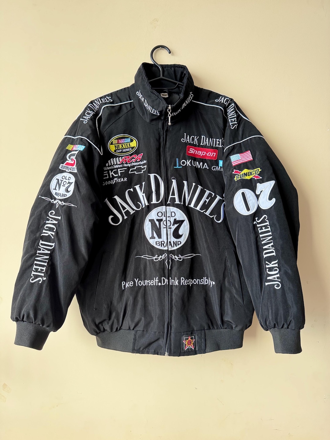 Vintage Chevrolet Jack Daniels Nascar Racing Motorsport Bomber Jacket ...