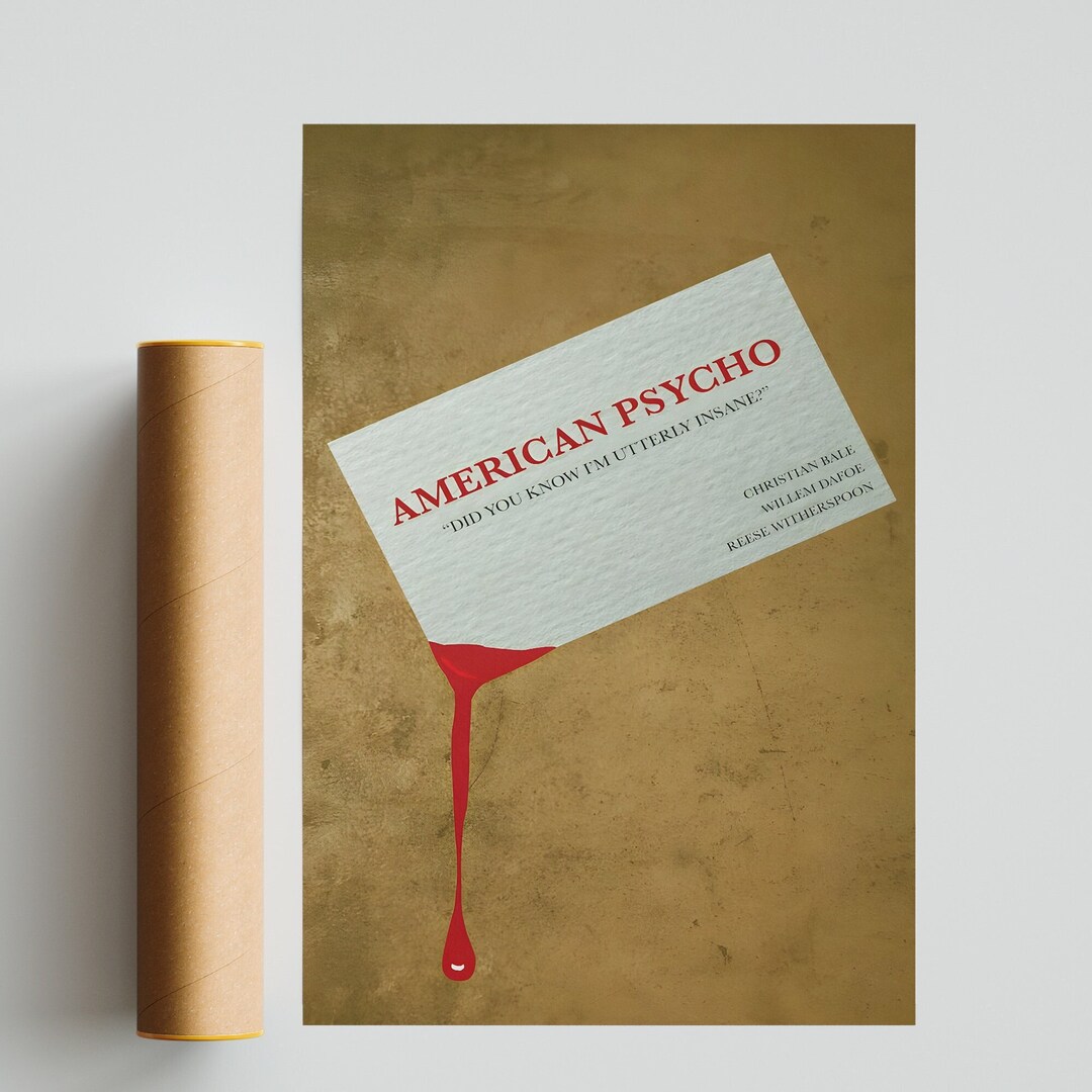 American Psycho Poster Minimalist Poster Patrick Bateman Poster Gifts ...