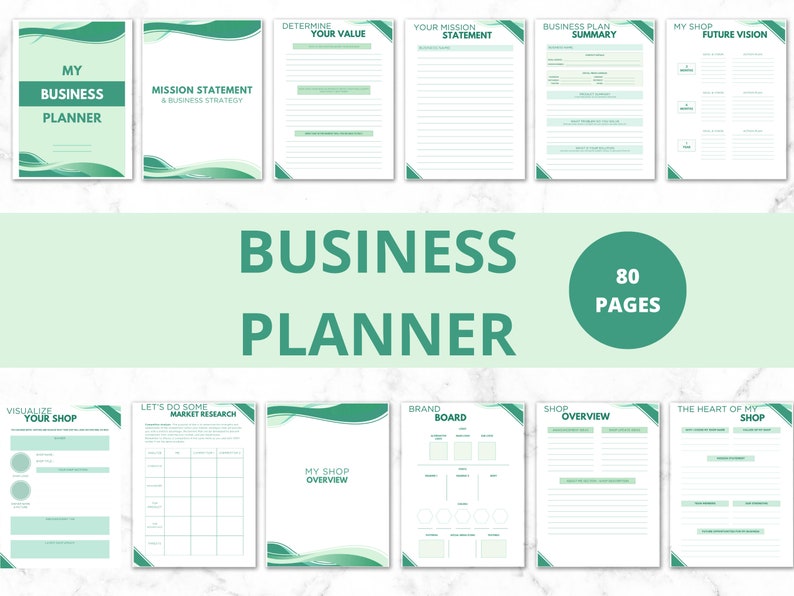 Printable Business Planner Template for Business Owners Digital ...