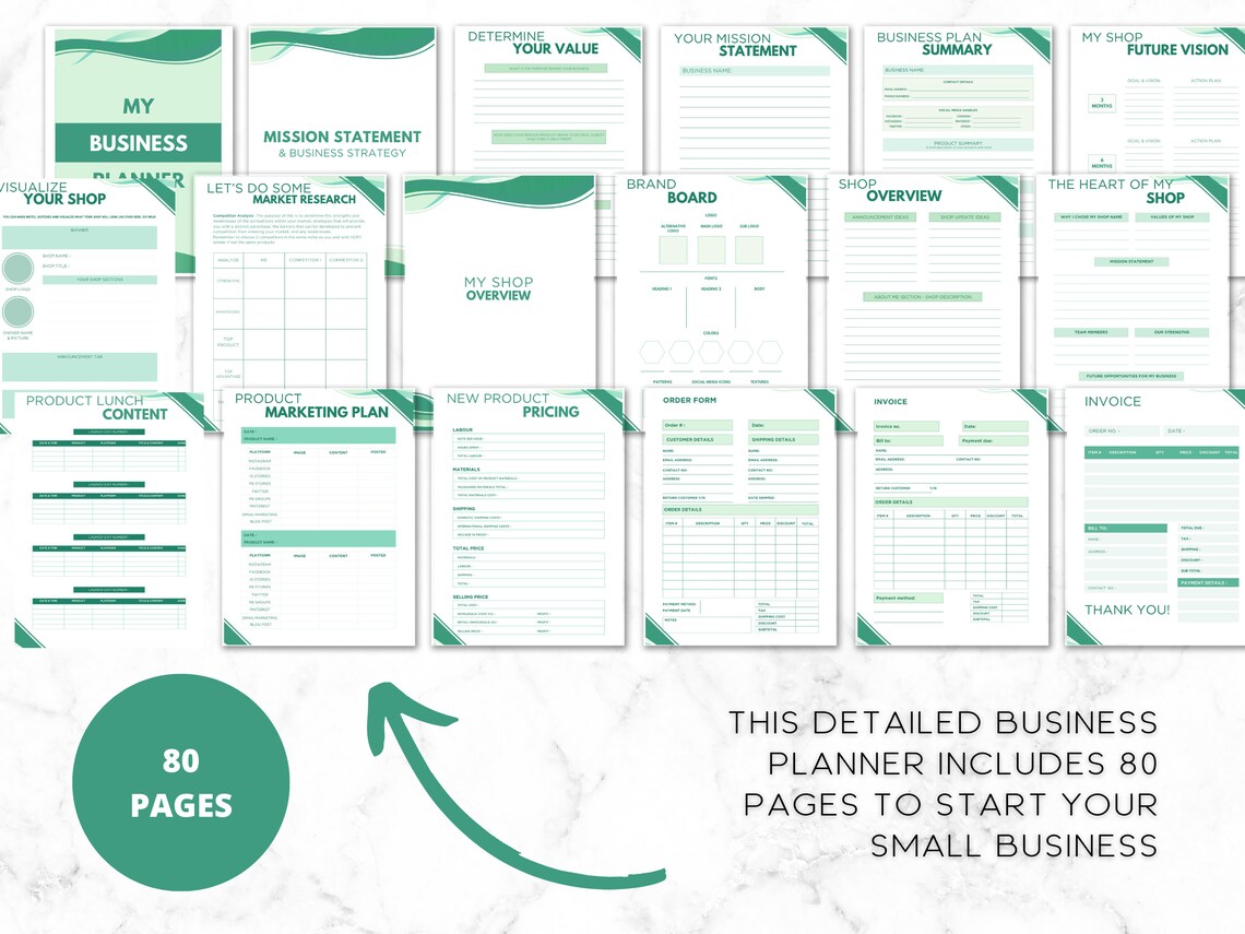 Printable Business Planner Template for Business Owners Digital ...