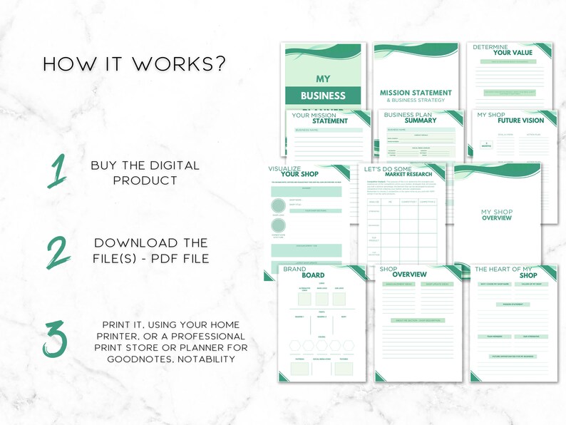 Printable Business Planner Template for Business Owners Digital ...