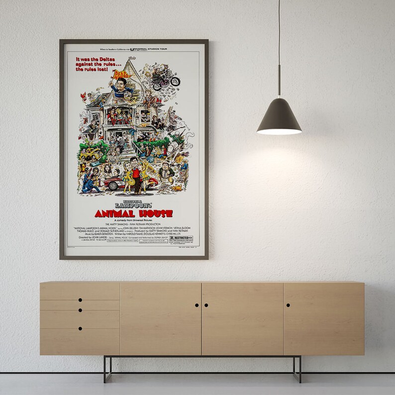 Animal House Movie Poster, Unique Movie Poster Wall Art, Gift for Movie ...