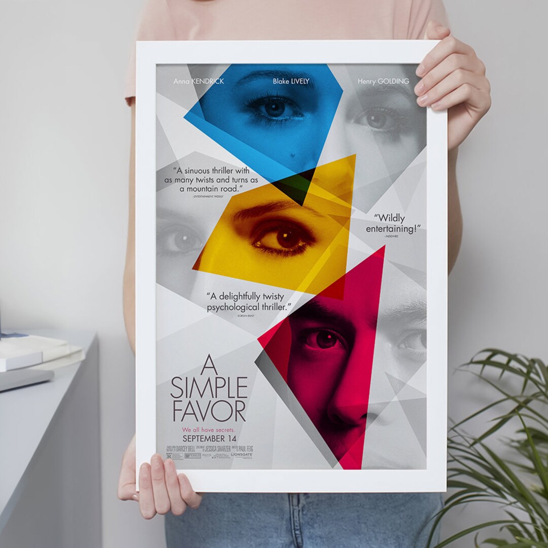 A Simple Favor Movie Poster, Unique Movie Poster Wall Art, Gift for ...