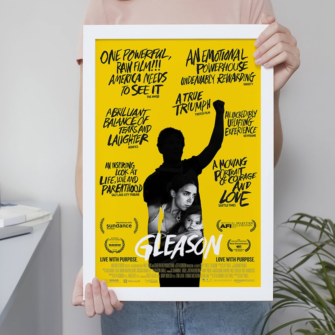 Gleason Movie Poster, Unique Movie Poster Wall Art, Gift for Movie ...