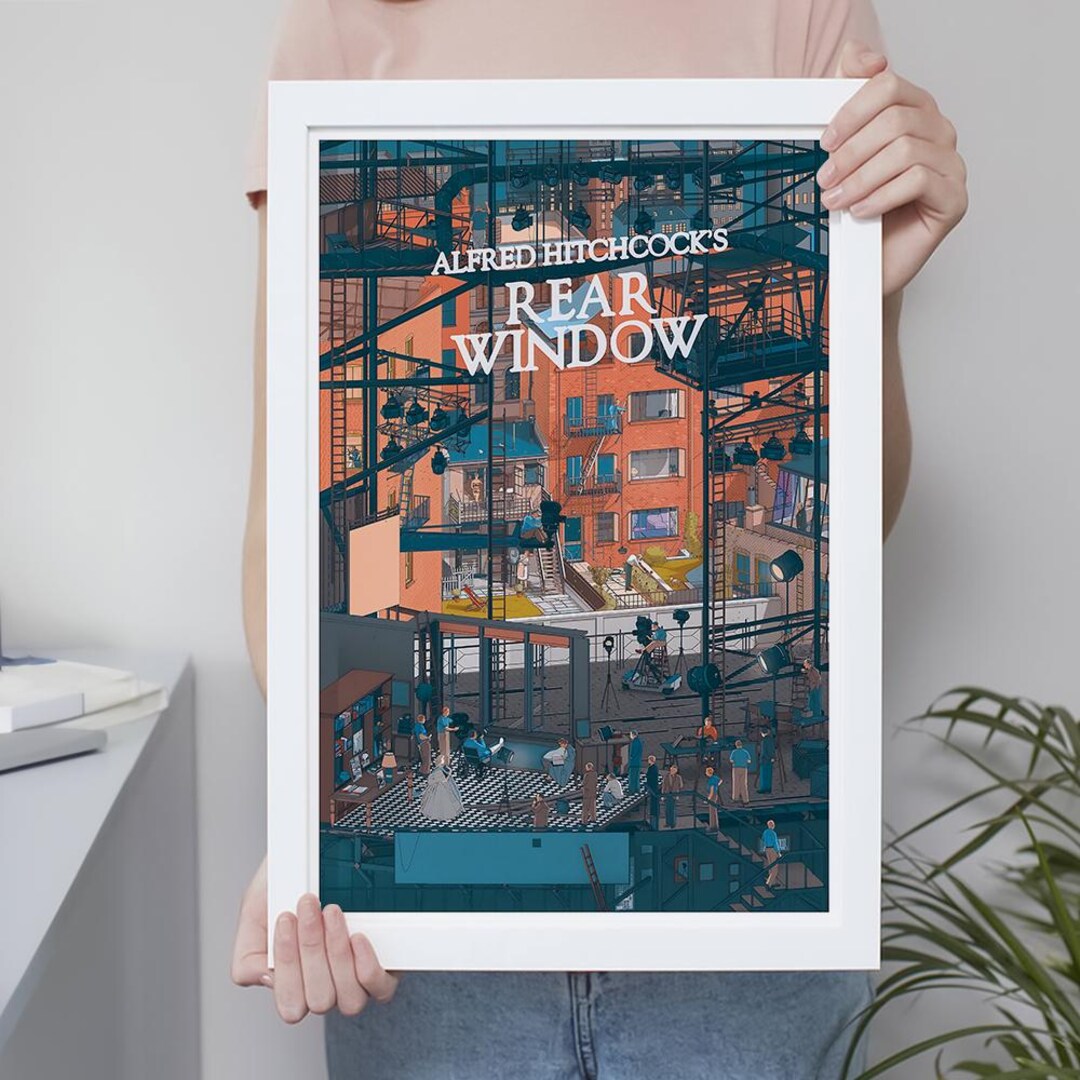 Rear Window Movie Poster, Unique Movie Poster Wall Art, Gift for Movie ...