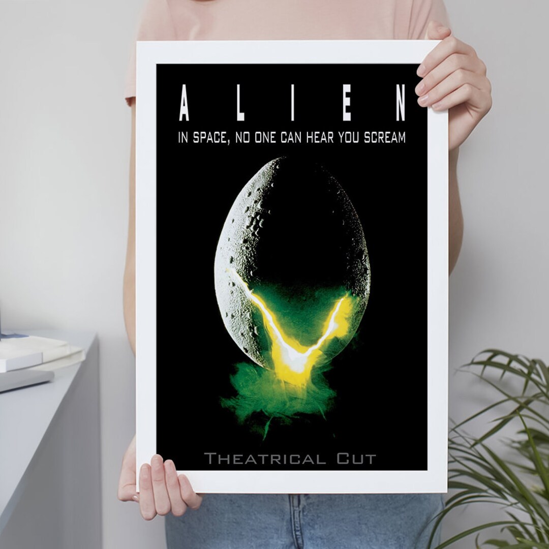 Alien Movie Poster, Unique Movie Poster Wall Art, Gift for Movie Lovers ...