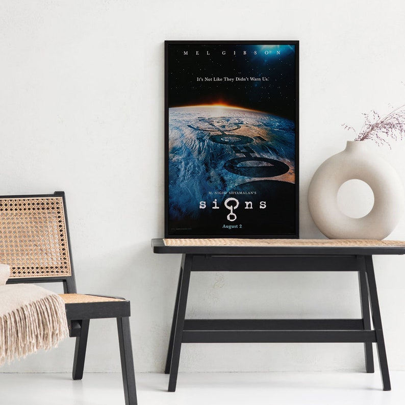 Signs Movie Poster, Unique Movie Poster Wall Art, Gift for Movie Lovers ...