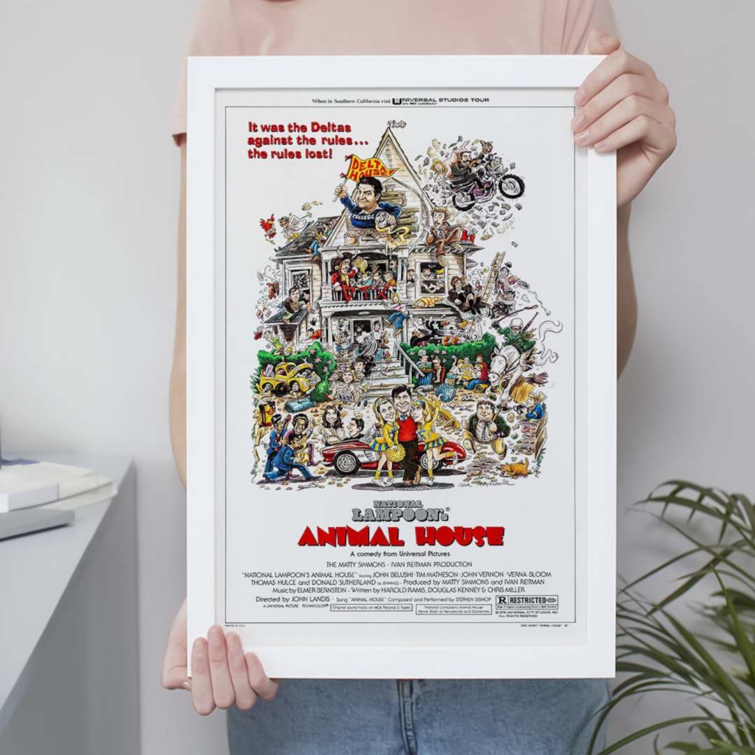 Animal House Movie Poster, Unique Movie Poster Wall Art, Gift for Movie ...