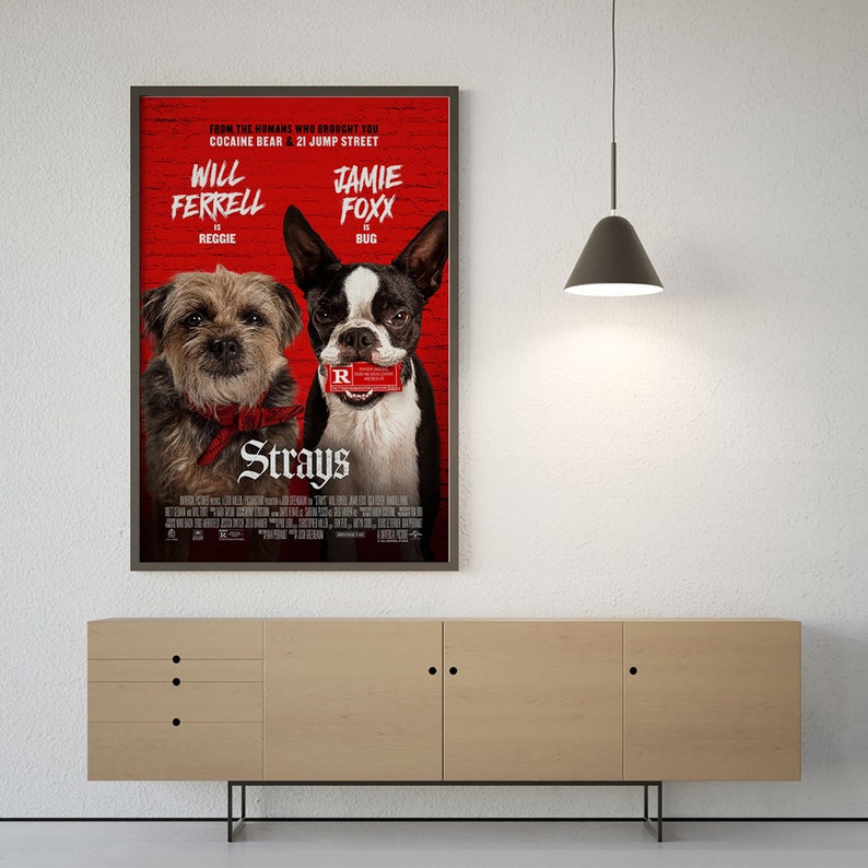 Strays Movie Poster, Unique Movie Poster Wall Art, Gift for Movie ...