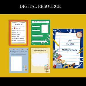 My School Memory Book Questionnaire Templates My First Day When I Grow ...