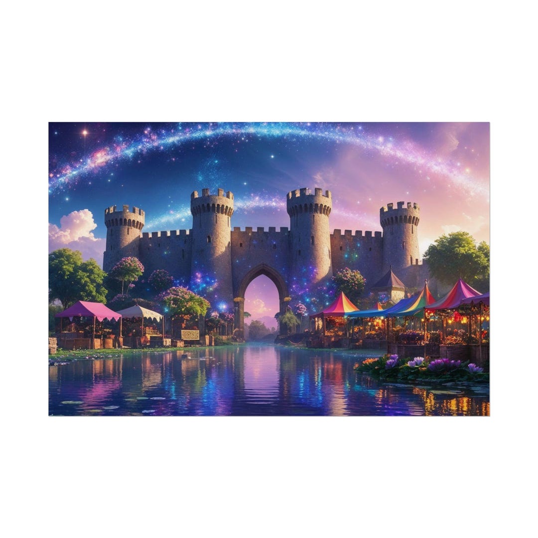 Medieval Castle Bridge Art Print - Fantasy Home Decor - Etsy