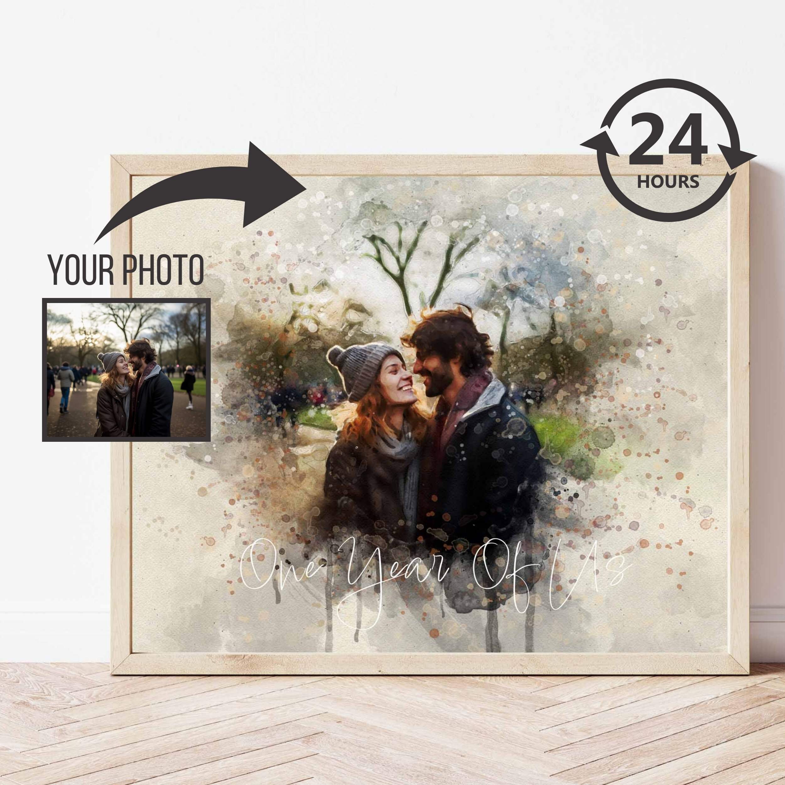 Bespoke Digital Download Watercolour Friendship Portrait, Customized ...