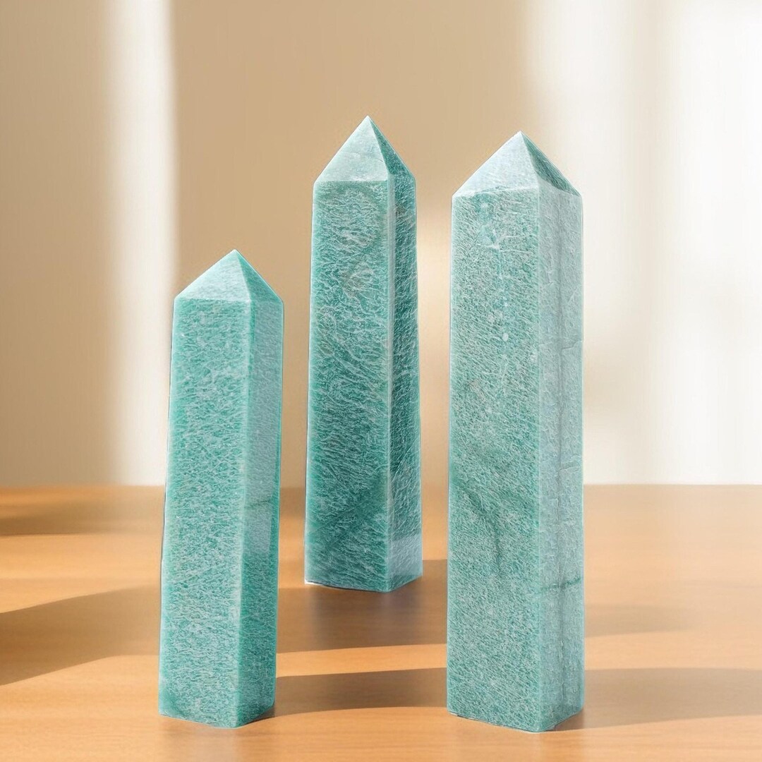 Natural Tianhe Stone Obelisk Tower Four-sided Point Healing Crystal ...