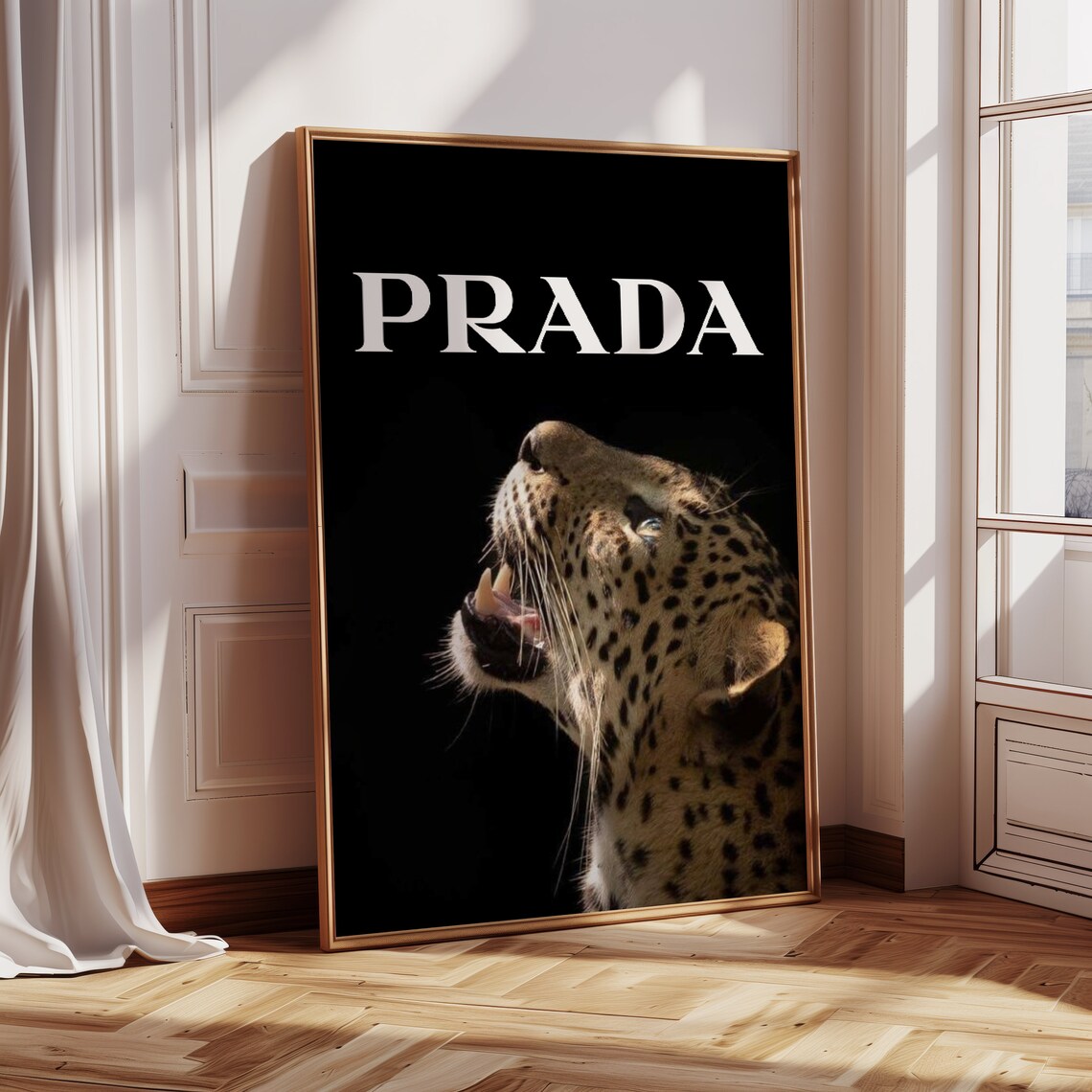Cheetah Poster Prada Wall Art, Designer Poster Print, Digital Print ...