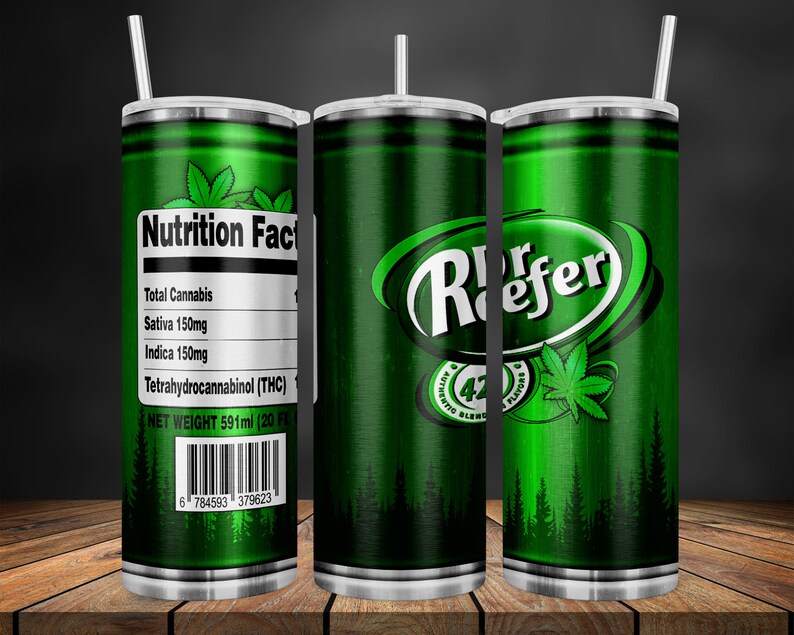 Weed Pop Can, 20 Oz Funny Weed Stoner Tumbler Wrap, 420 Joke Tumbler ...