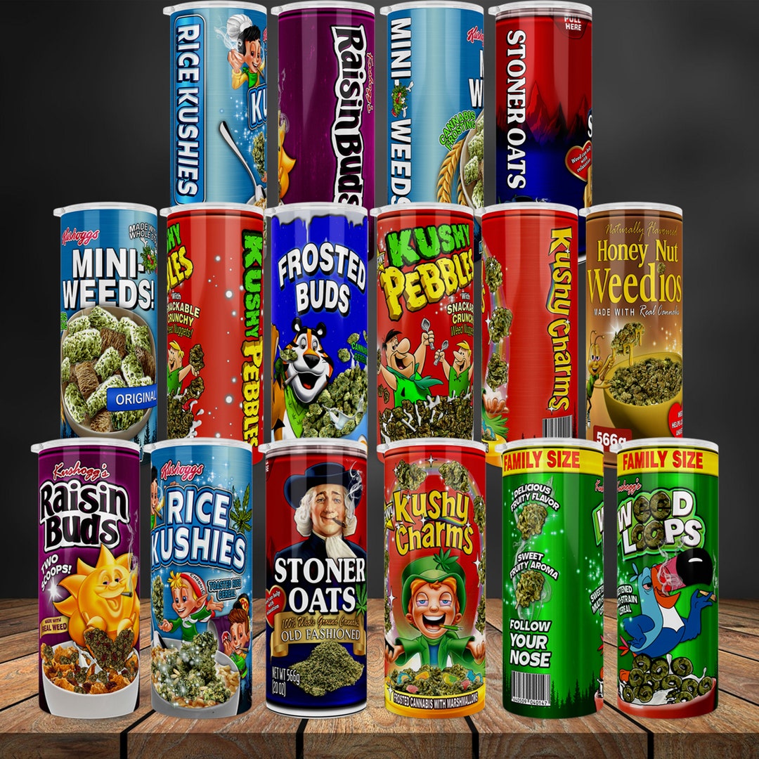 420 Weed Cereal Bundle, Funny 20oz Weed Tumbler Wrap, Stoner Tumbler ...