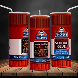 Funny Glue Stick Teacher 20oz Tumbler Wrap PNG (digital File) - Etsy