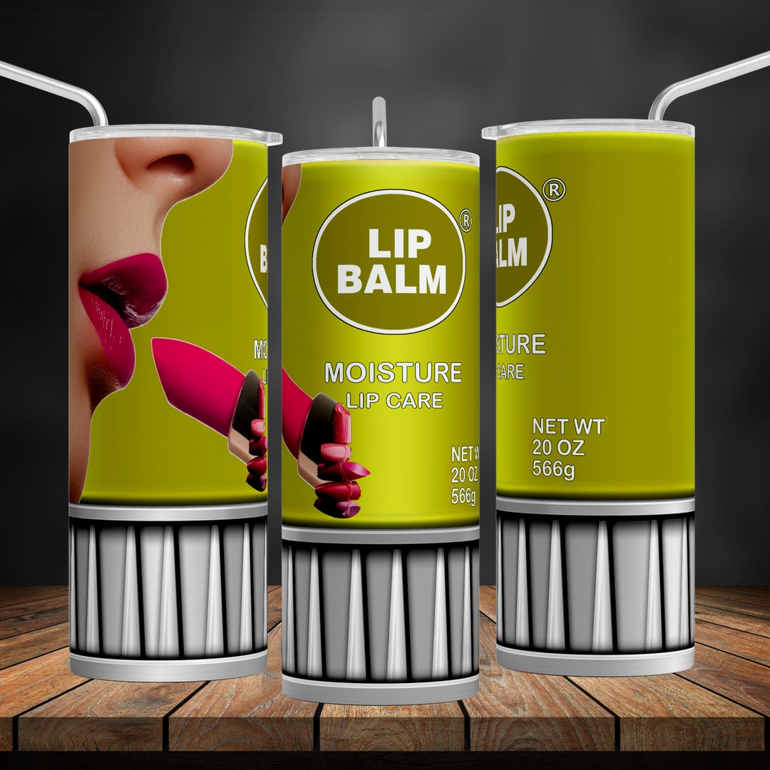 Lip Balm Tumbler Wrap: Funny Personalized 20oz Design (digital Download ...