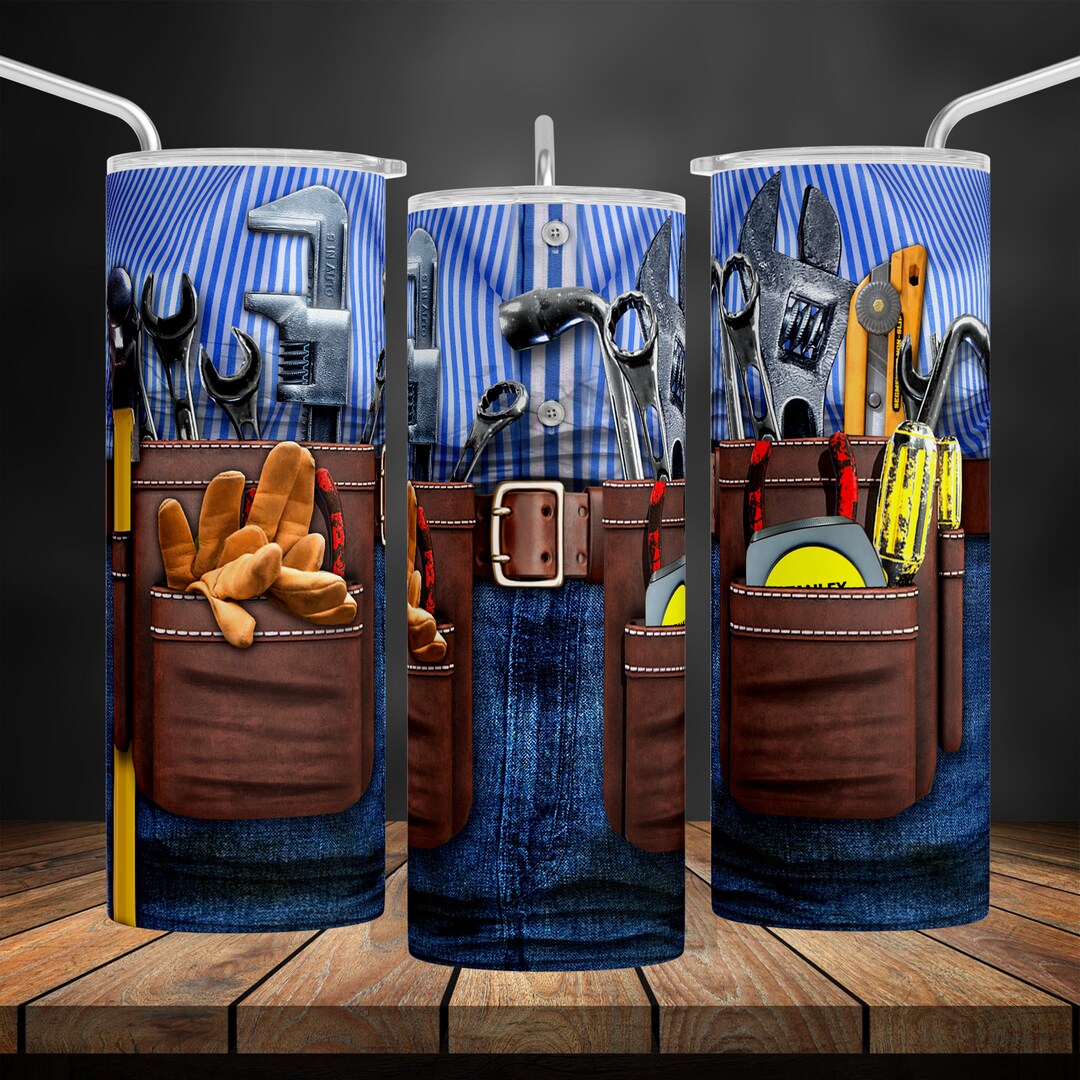Tool Belt 20 Oz Tumbler Wrap, Tools Tumbler PNG, Construction Tumbler ...