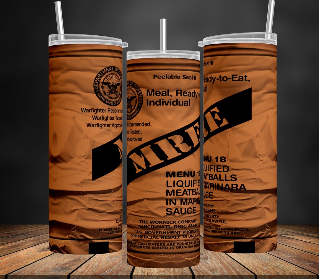 MRE Meals Tumbler Wrap: Army Military Design (PNG Digital Download) - Etsy