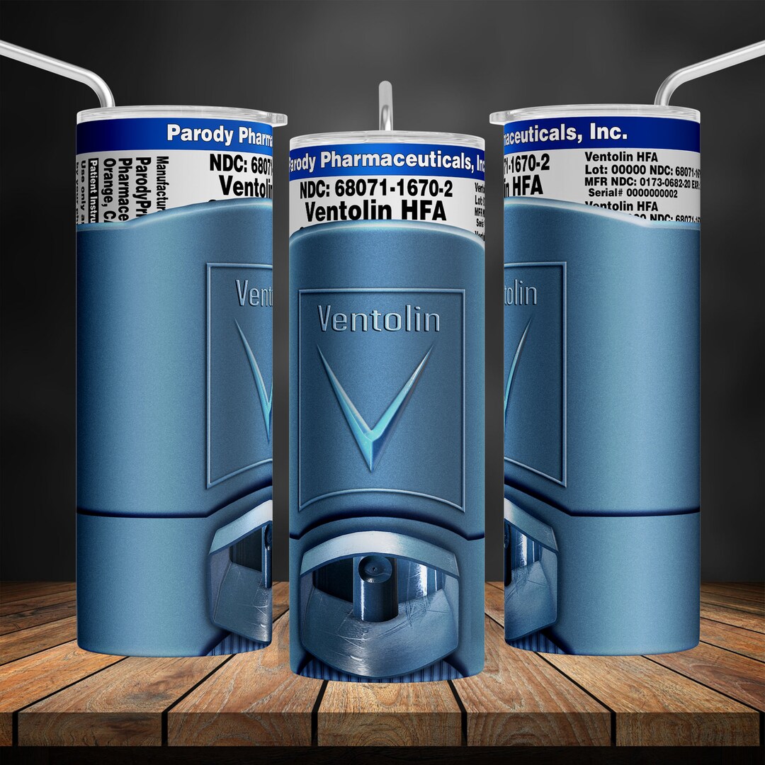 Giant Inhaler 20oz Tumbler Wrap, Funny Big Asthma Inhaler Tumbler PNG ...
