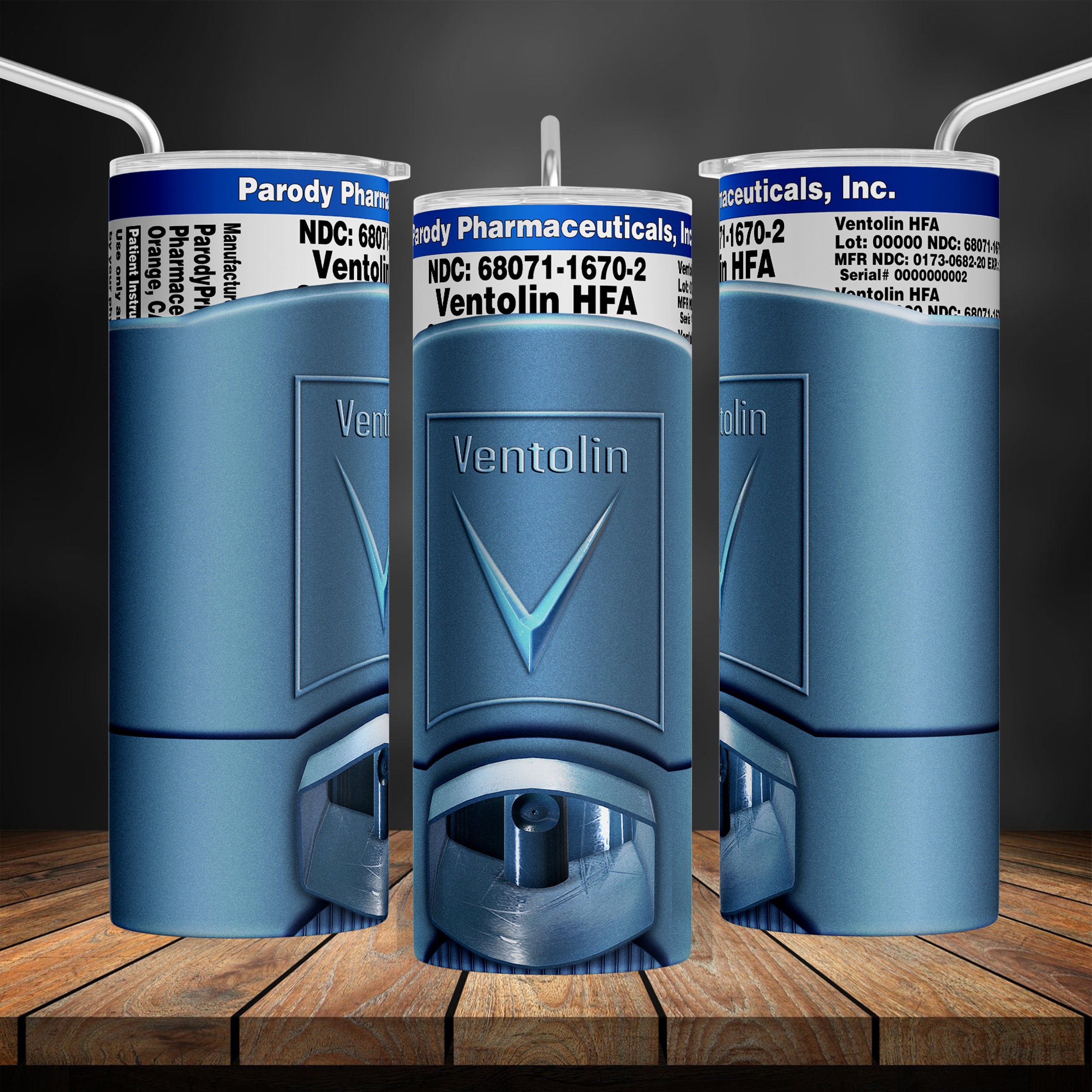 Giant Inhaler 20oz Tumbler Wrap, Funny Big Asthma Inhaler Tumbler PNG ...