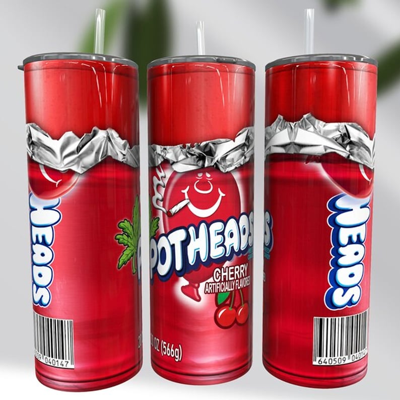 Potheads Candy 20oz Funny Weed Tumbler Wrap, 420 Joke Stoner Tumbler ...