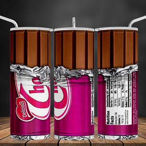 3 Chocolate 20oz Tumbler Wrap, Wrapper Chocolate Bar Tumbler PNG, Candy ...