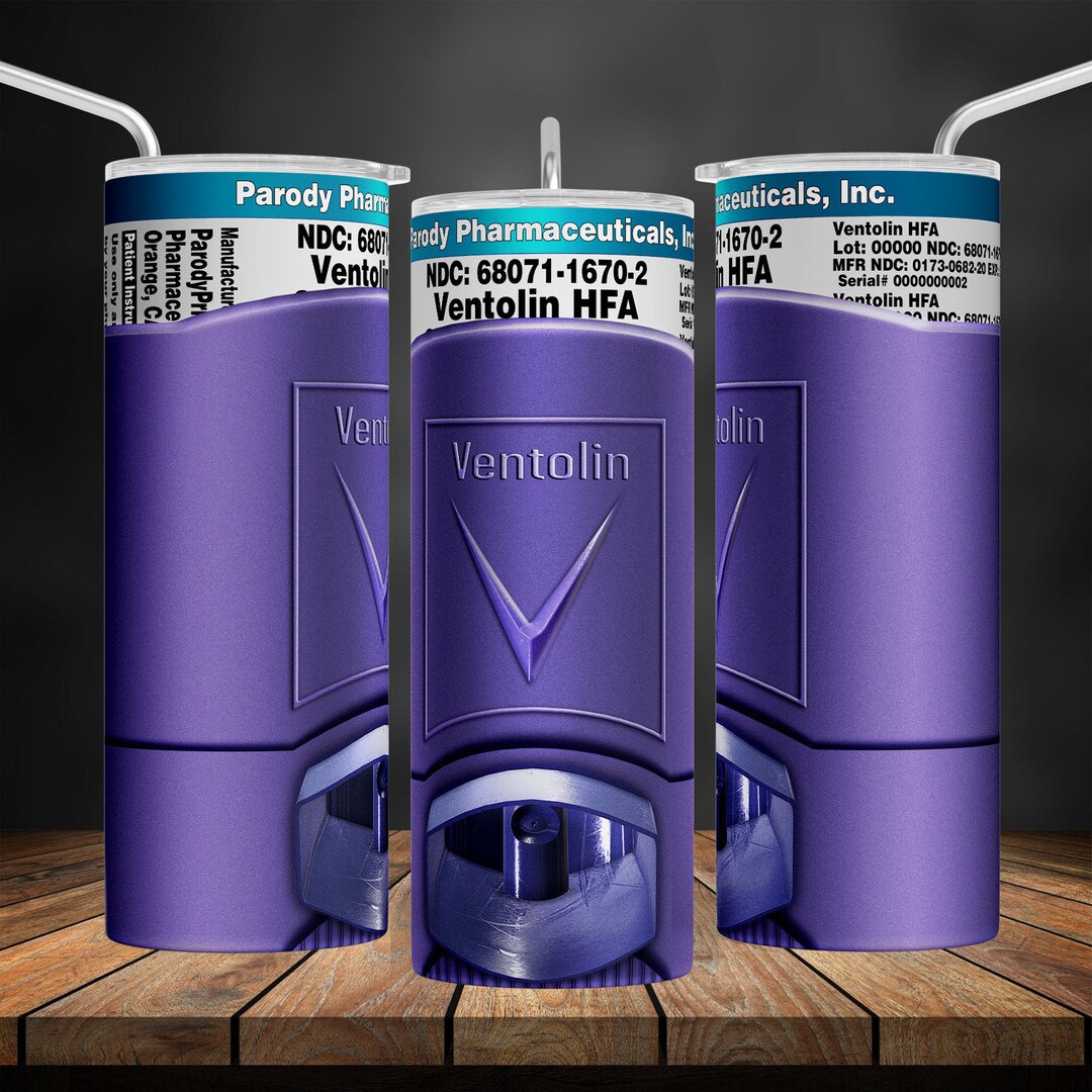 Giant Inhaler Tumbler Wrap: Funny School Nurse Design (digital Download ...