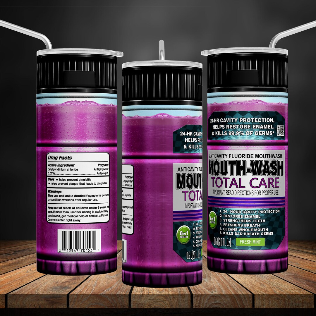 Mouth Wash 20oz Weed Tumbler Wrap, Sarcastic Funny Dentist Tumbler PNG ...