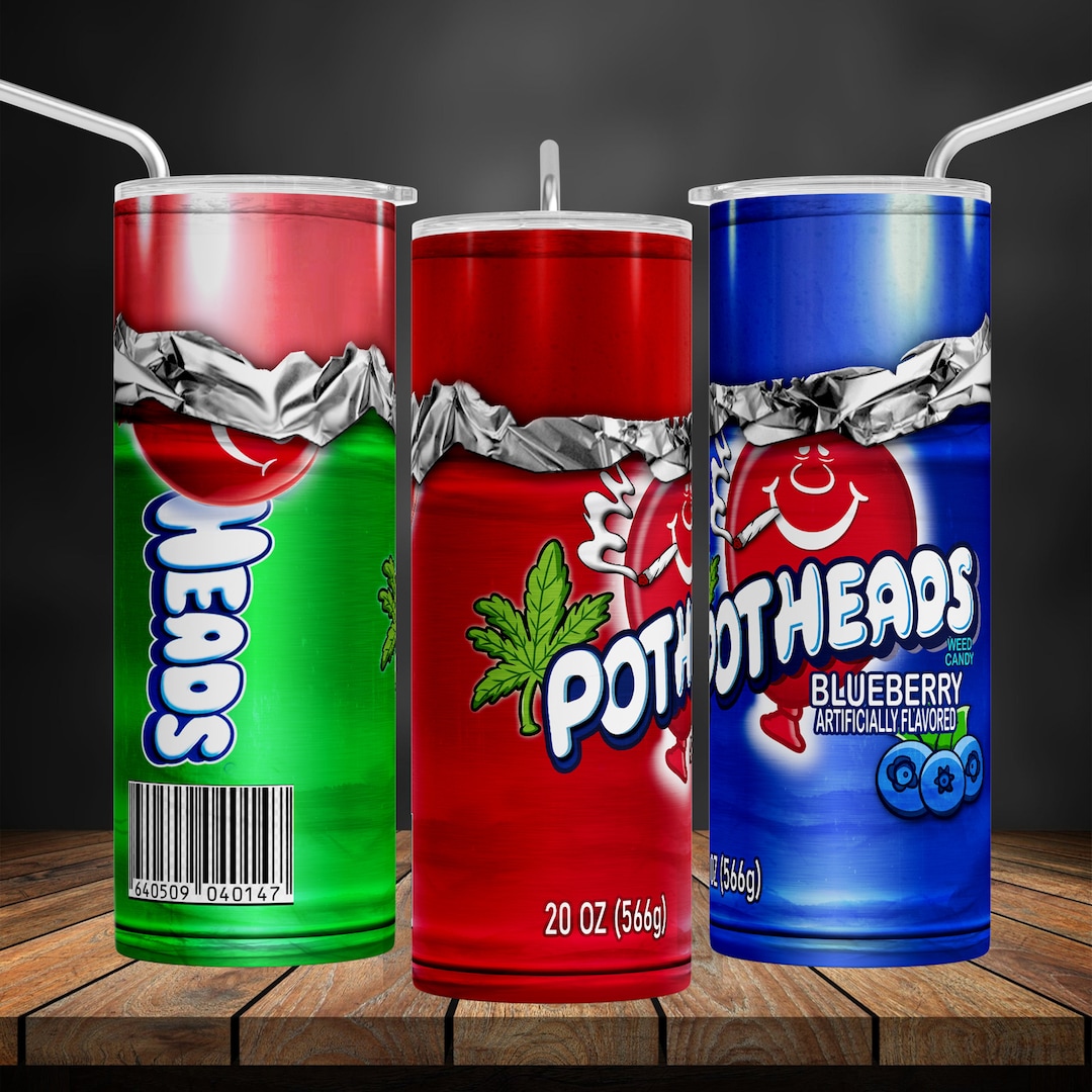 Potheads Candy 20oz Funny Weed Tumbler Wrap, 420 Joke Stoner Tumbler ...