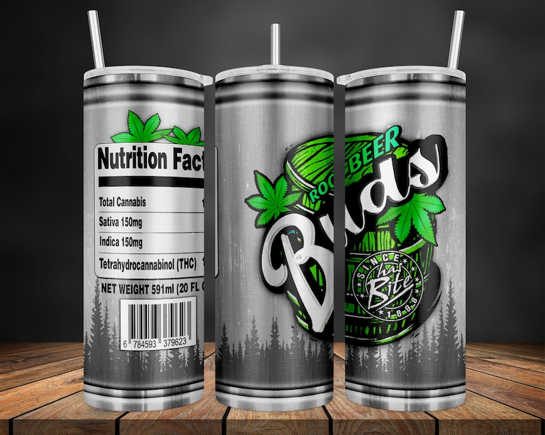 Weed Pop Can, 20 Oz Funny Weed Stoner Tumbler Wrap, 420 Joke Tumbler ...