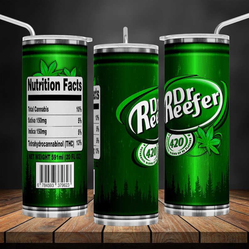 Weed Pop Can, 20 Oz Funny Weed Stoner Tumbler Wrap, 420 Joke Tumbler ...
