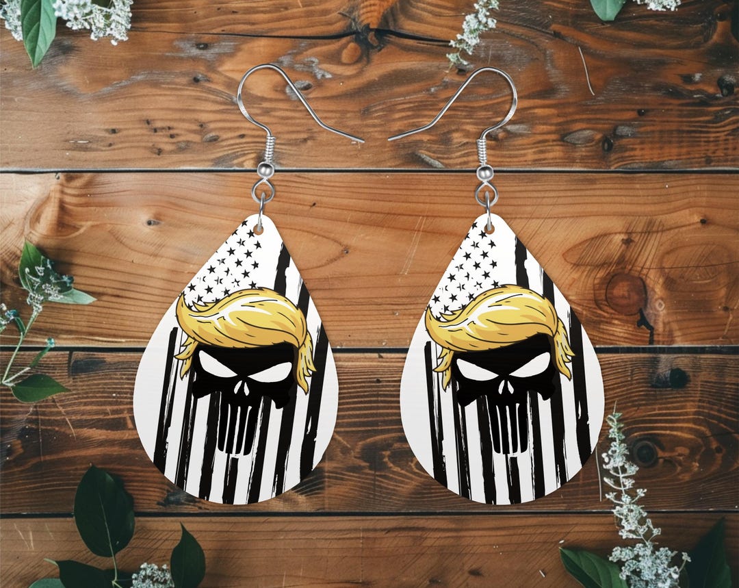 Earring Blank Svg, Trump Earrings Svg Png Pdf, Trump 2024 Make America ...