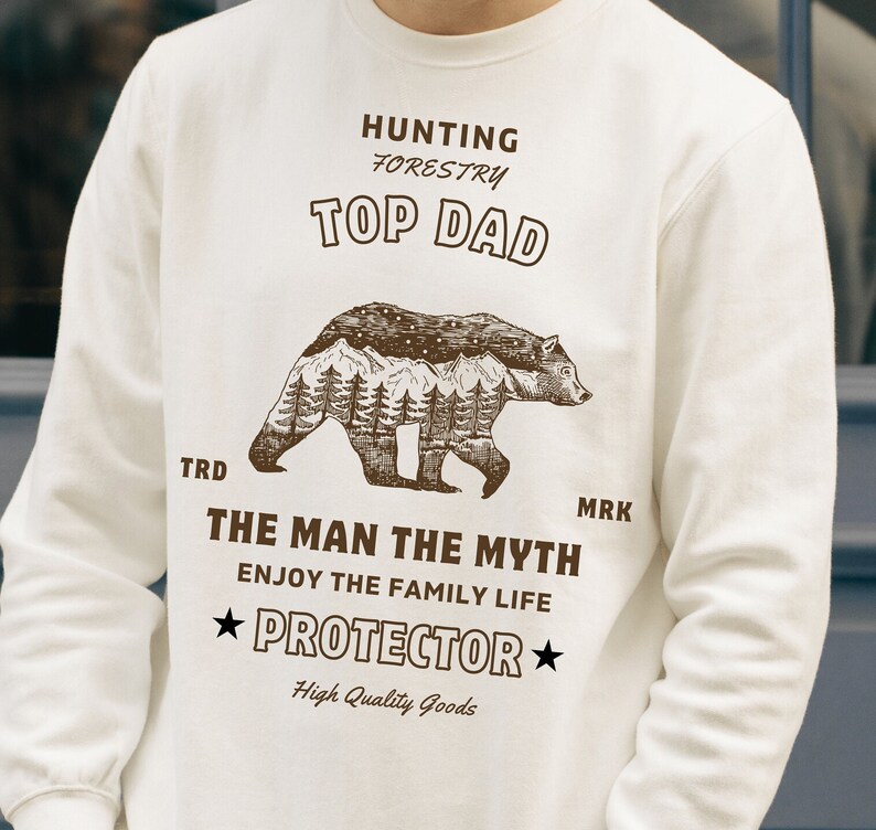 Top Dad Png Hunter Dad PNG Bear Png Hunting PNG Fathers Day Gift Dads ...