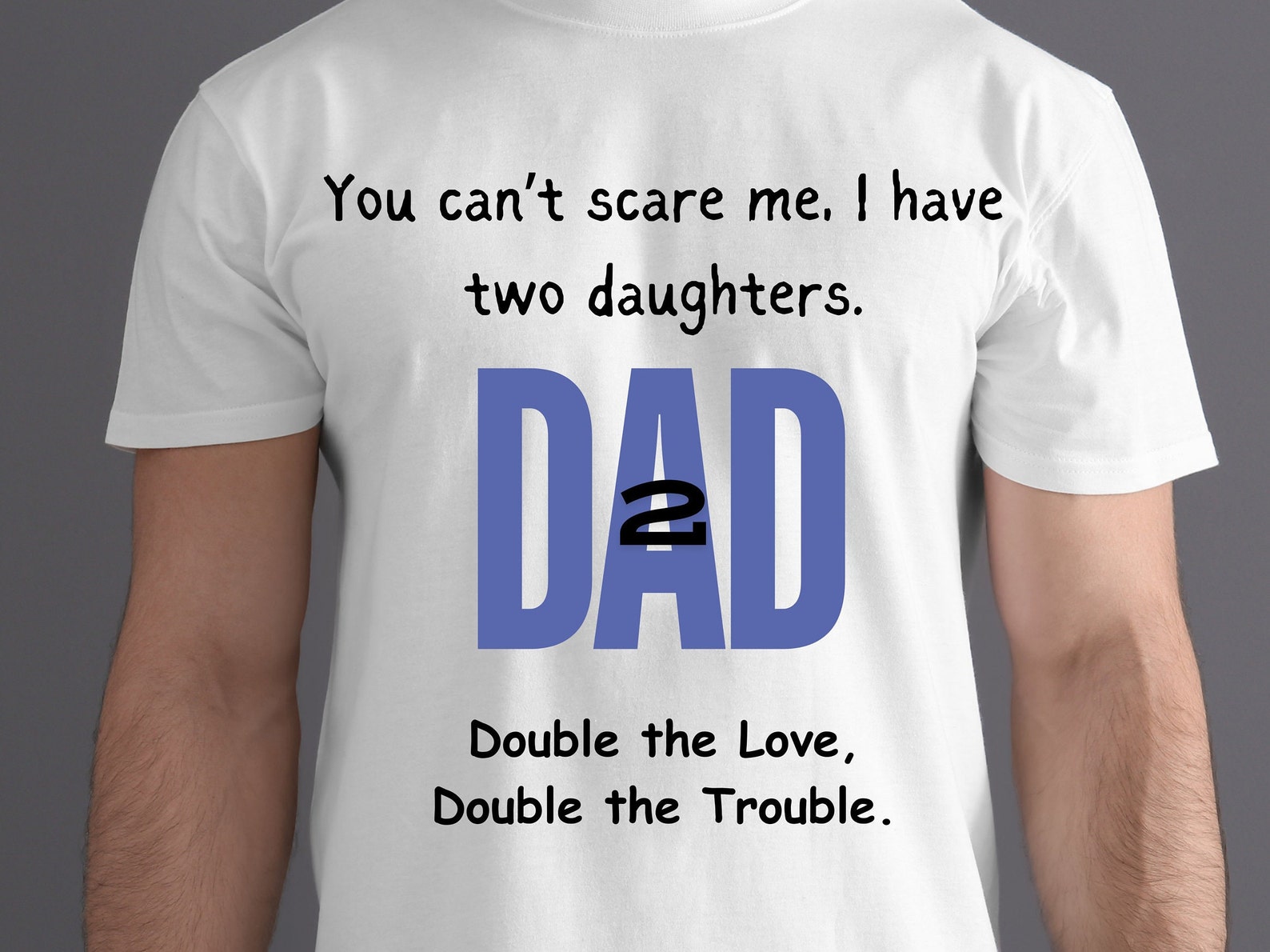 Retro Dad PNG Dad Two Daughters Png Funny Dad Png Father's Day Gift ...