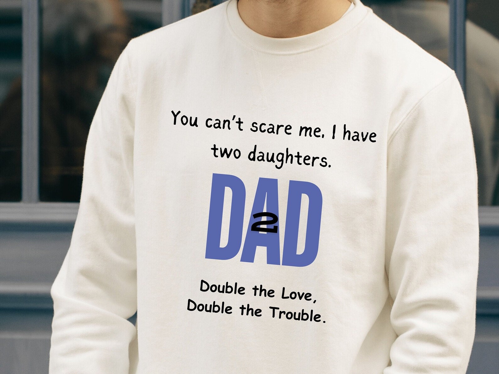 Retro Dad PNG Dad Two Daughters Png Funny Dad Png Father's Day Gift ...