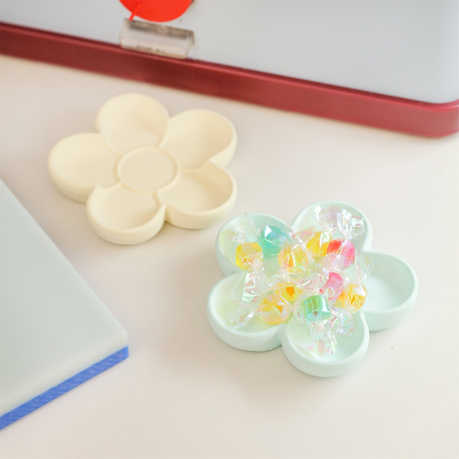 3.9in Flower Tray Silicone Mould, Great Dish Tray Mold for Concrete ...