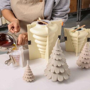 Boowan Nicole Layered Christmas Tree Candle Silicone Mold - Etsy