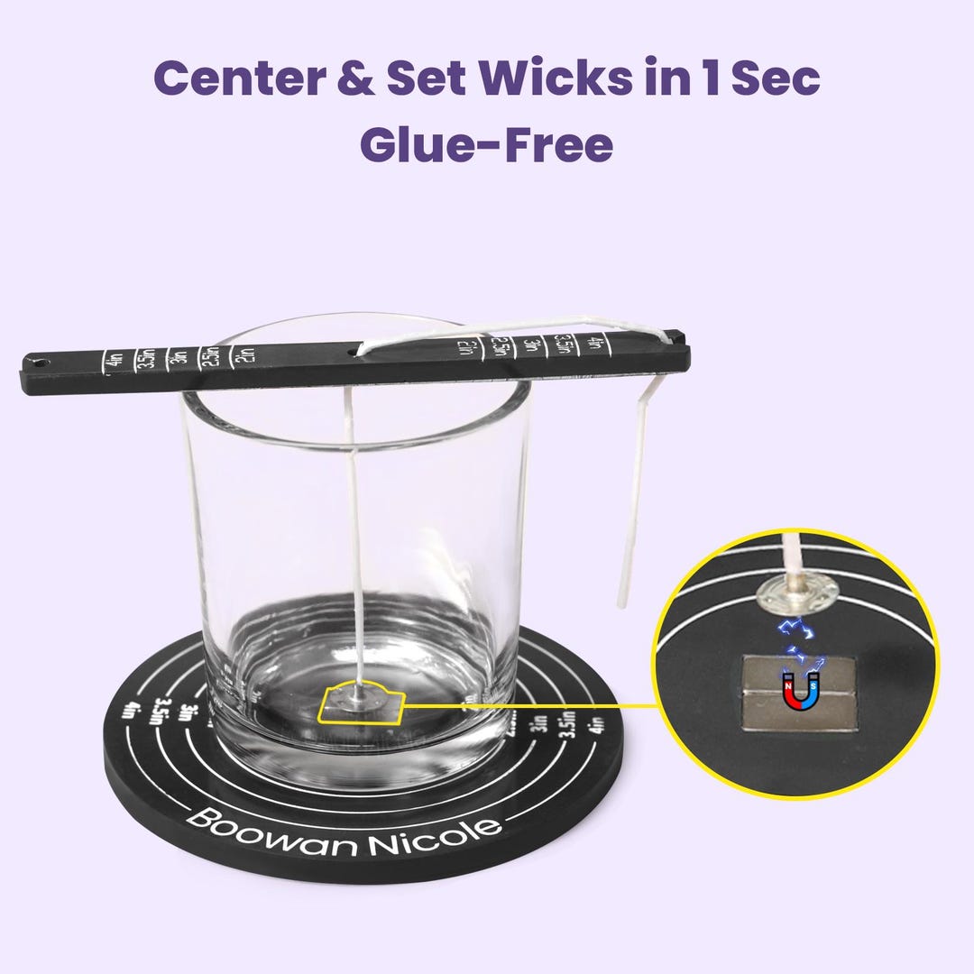 Quick Magnetic Candle Wick Centering Setter Tool, Glue Free Wick ...