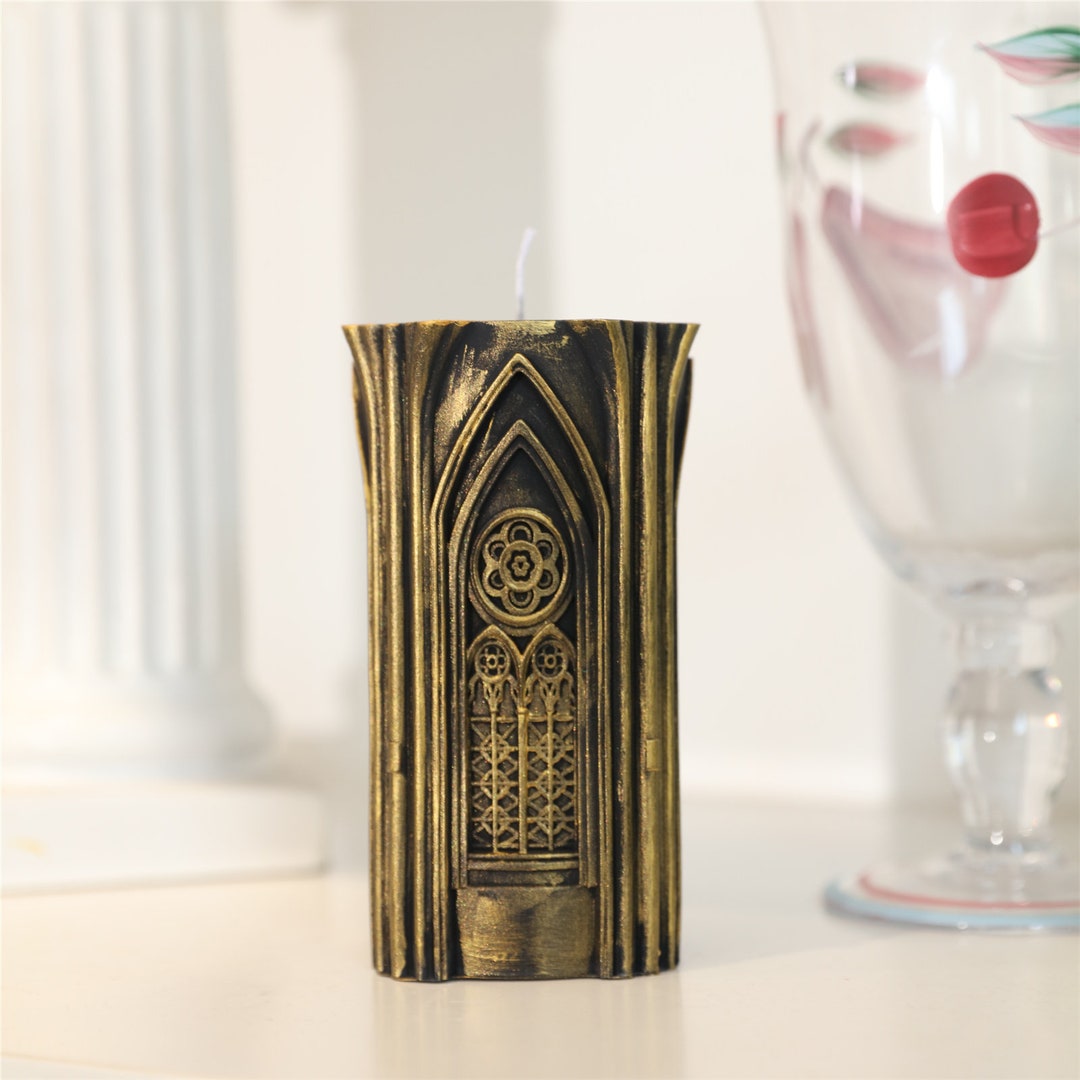 Gothic Architecture Pillar Candle Silicone Mold,handmade Scented ...