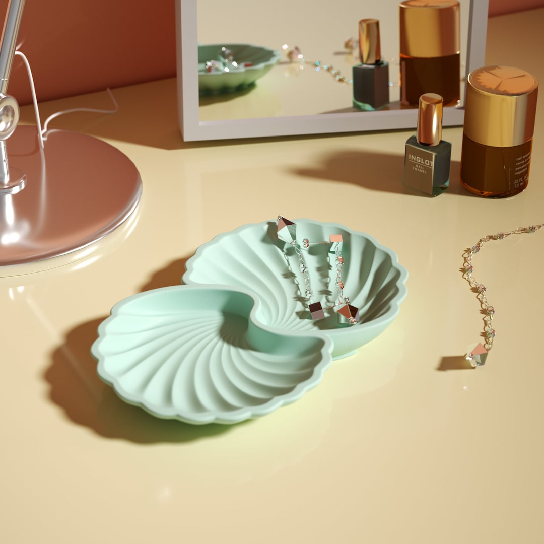 Sea Shell Tray Silicone Mold for Concrete Jesmonite Resin Cement ...