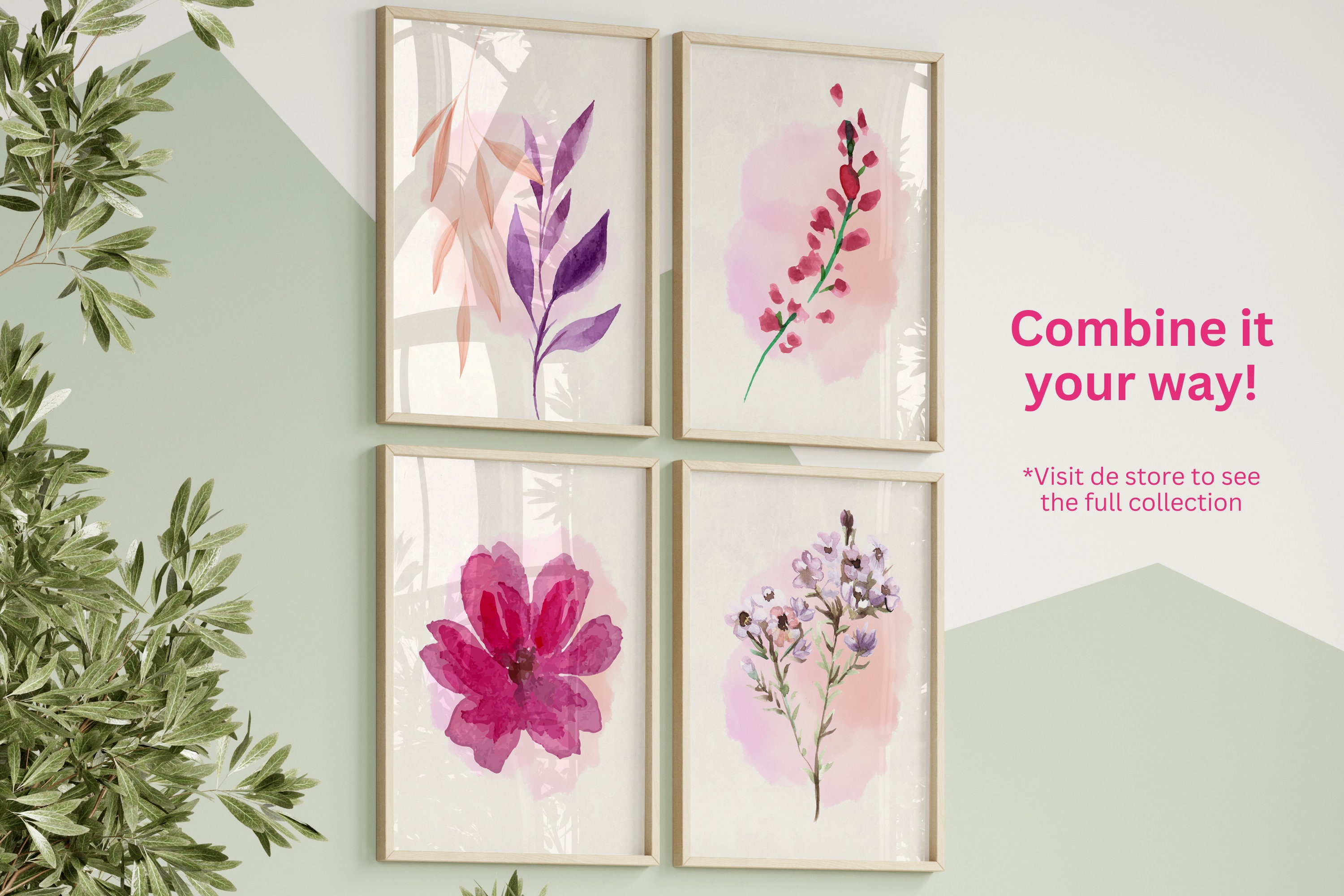Watercolor Hyacinth Art, Plant Lover Gift, Printable Wall Art, Plant ...